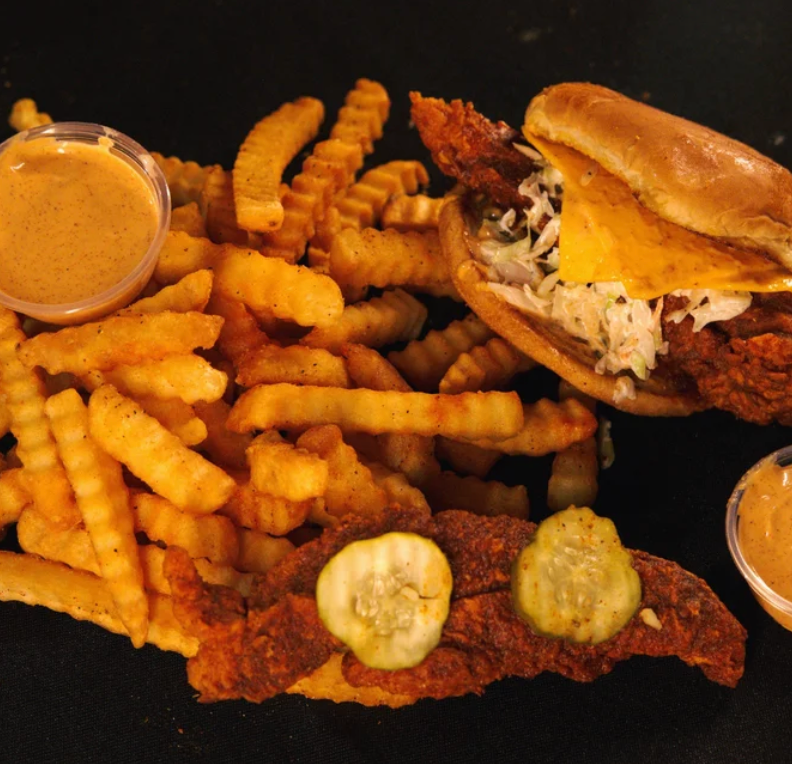Rambo's #1: 1 Slider & 1 Tender | RAMBO'S HOT CHICKEN
